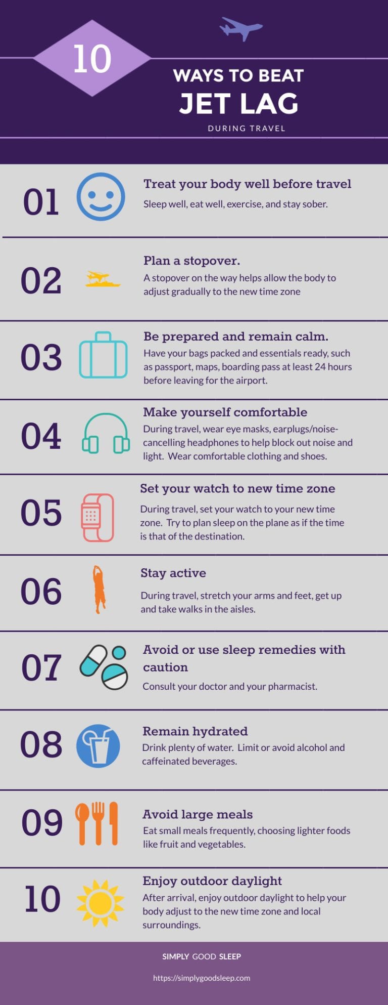 Avoid Jet Lag So You Can Enjoy Your Trip | Simply Good Sleep